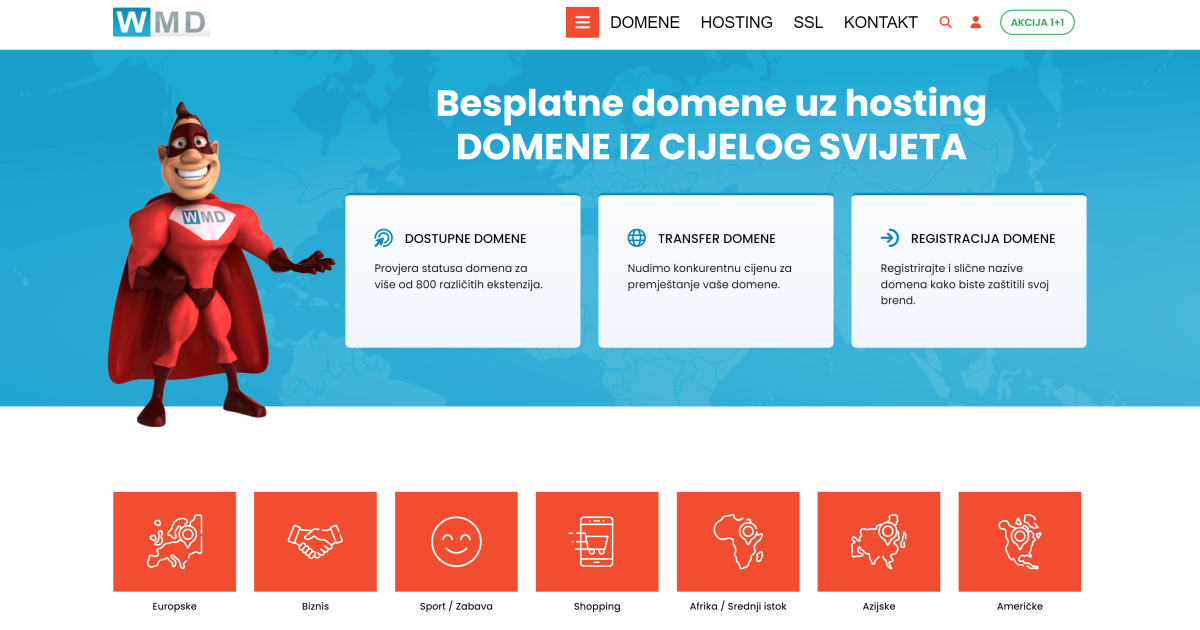 Hosting i Domena AKCIJA 1+1 | Besplatne domene uz hosting | DOMENE